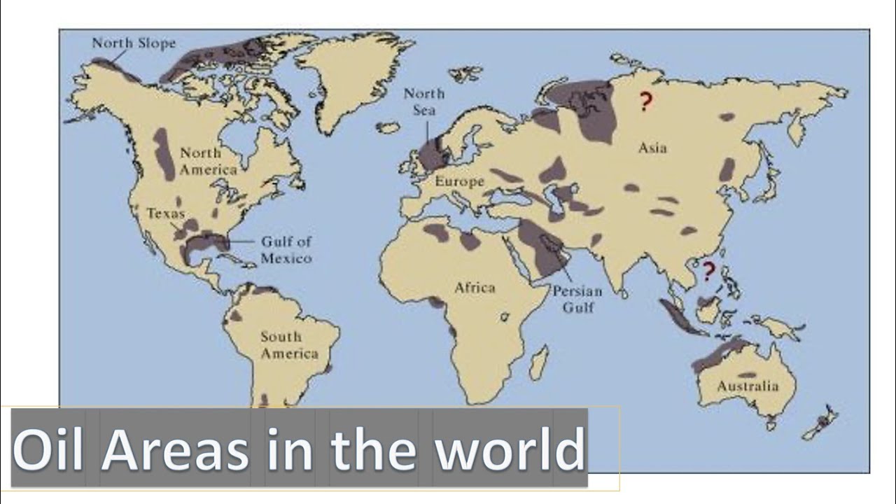 World oil reserve distribution map - YouTube