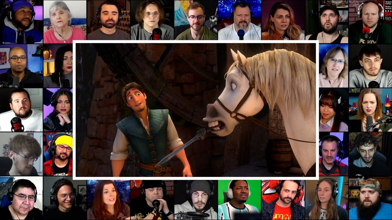 Water Dam Scene | Tangled : 2010 | Reaction Mashup - YouTube