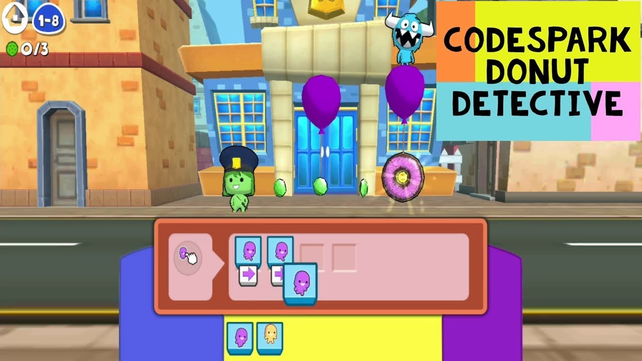 CodeSpark Donut Detective - CodeSpark Runaway Pets Puzzle - Sequencing ...