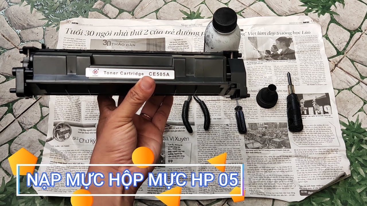 NẠP MỰC MÁY IN HP 401 MÃ MỰC 05 - YouTube