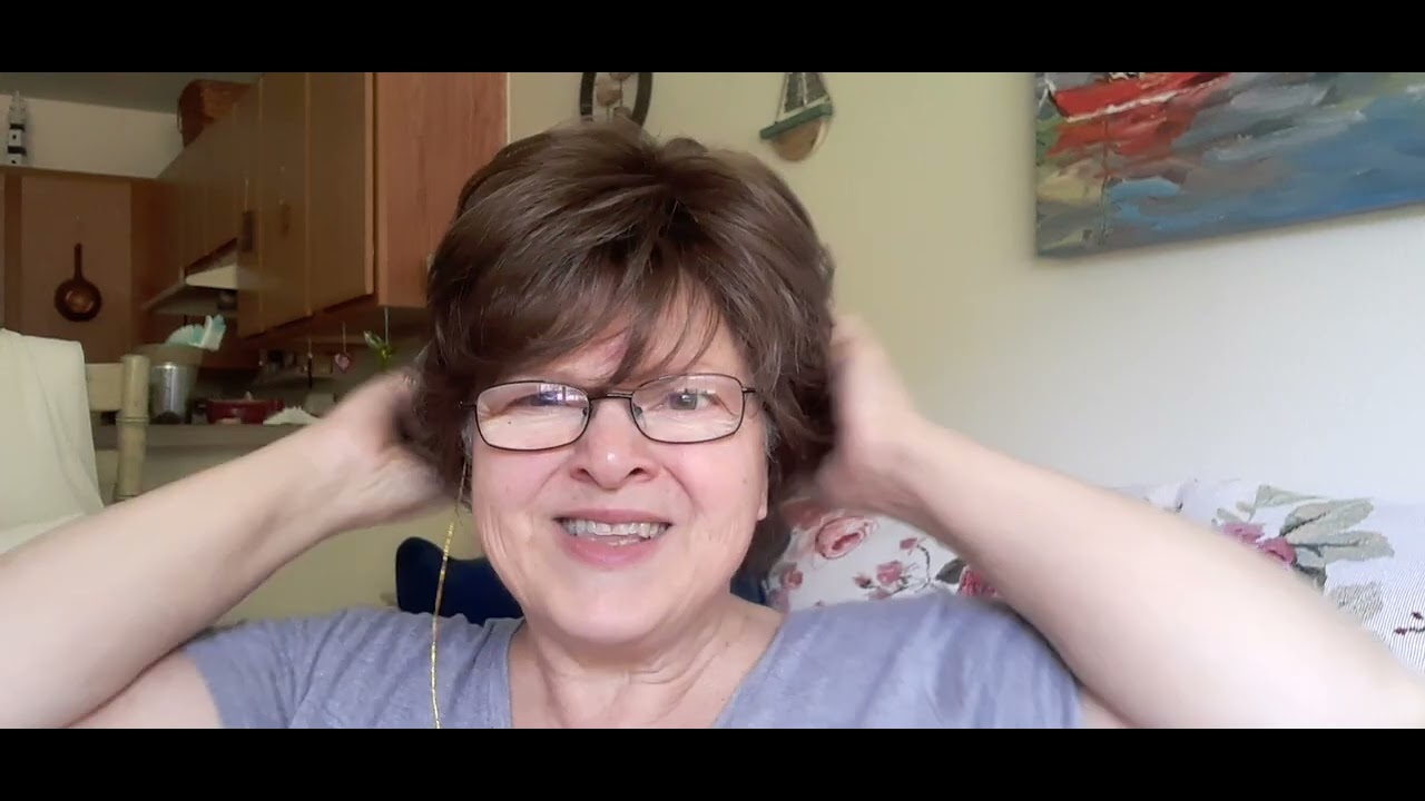 Paula Young Alex wig in medium ash brown. A try on and review. - YouTube