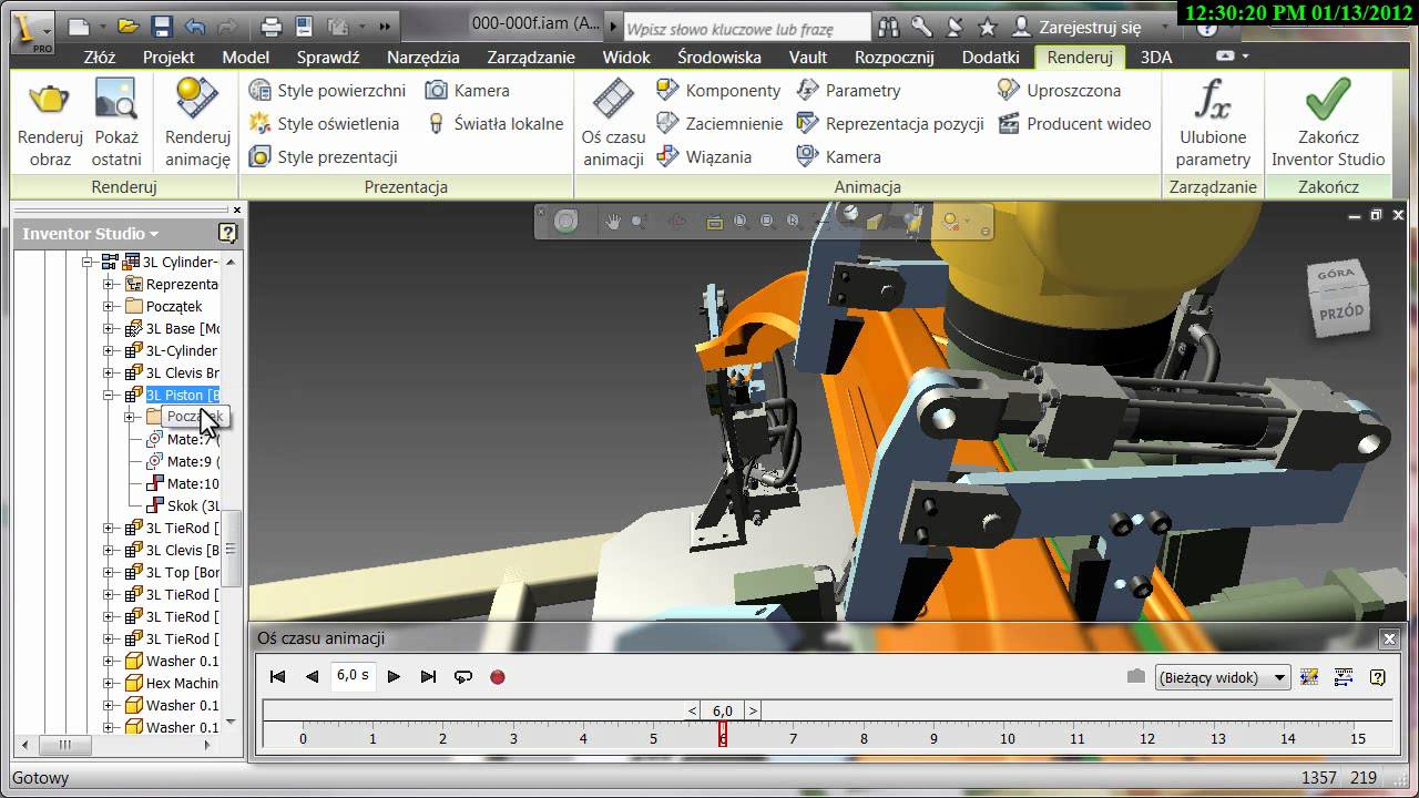 Autodesk Product Design Suite 2012 - Inventor Studio - Animacja - YouTube
