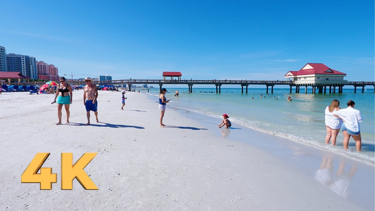 Walking Clearwater Beach in the Morning, Florida - YouTube