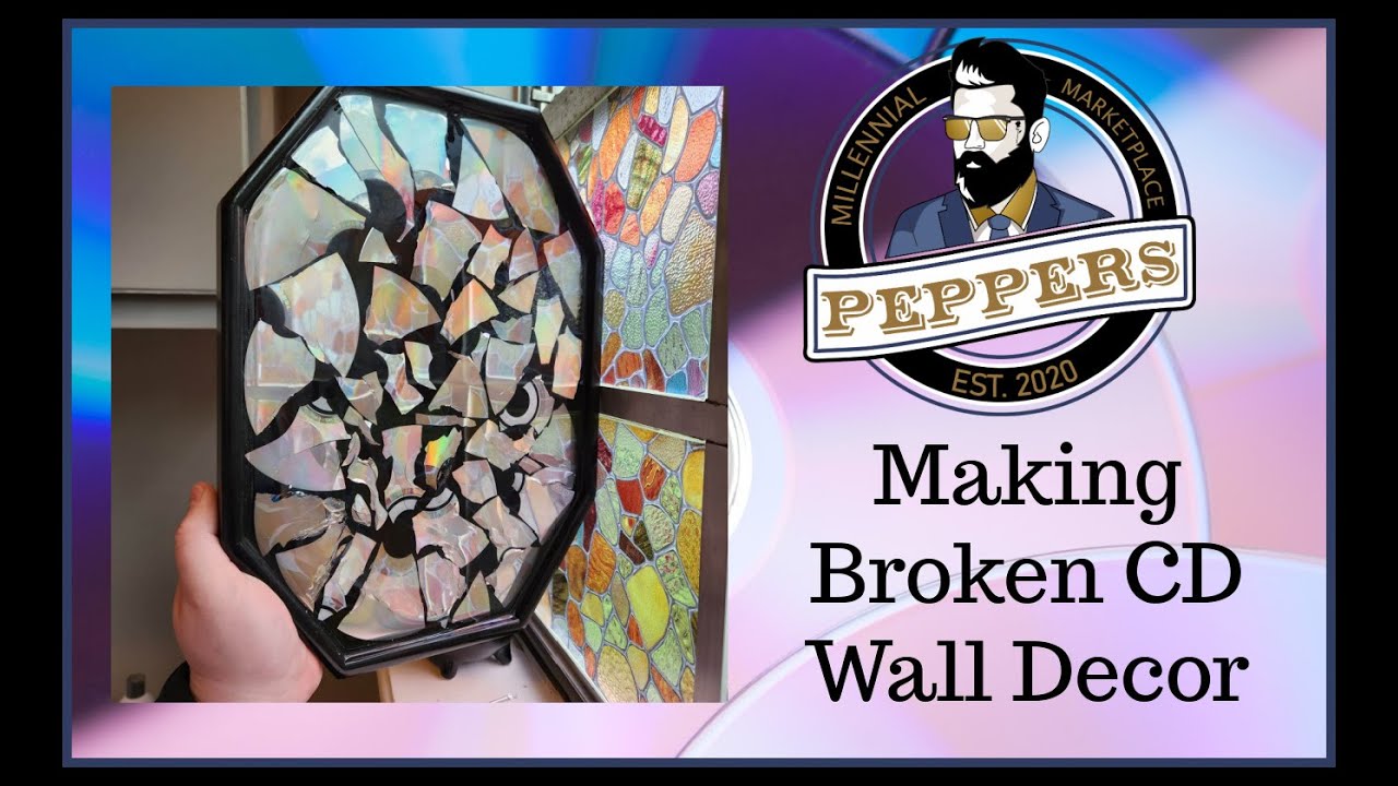 Making Broken CD Wall Décor - YouTube