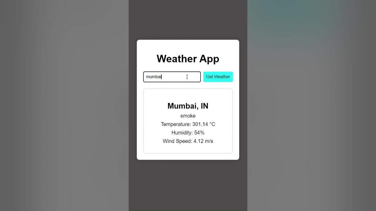 Create A Weather App with ReactJS - YouTube