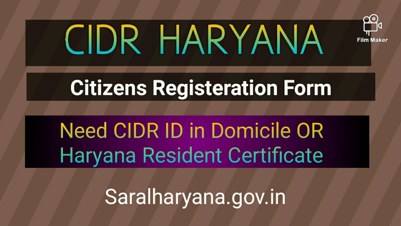 CIDR Registeration Form , How to create citizens Registeration or cidr ...