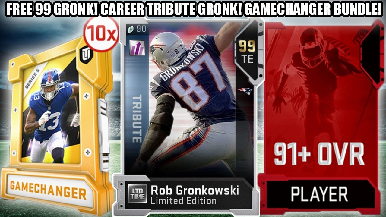 FREE 99 GRONK! CAREER TRIBUTE ROB GRONKOWSKI! GAMECHANGER BUNDLE ...