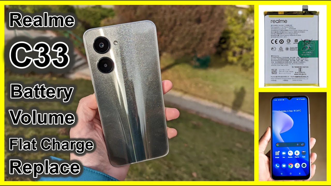 #repair Realme C33 Battery & #volume &charge !! #تغيير بطاريه ريلمى سى ...