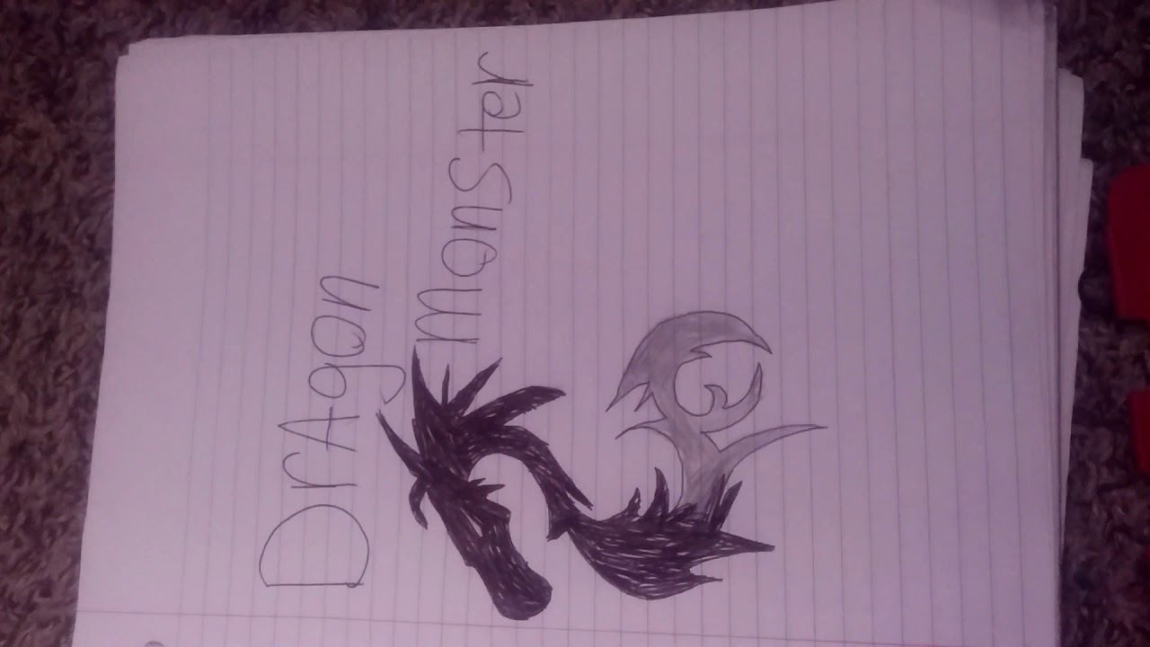 Dragon monster drawing - YouTube