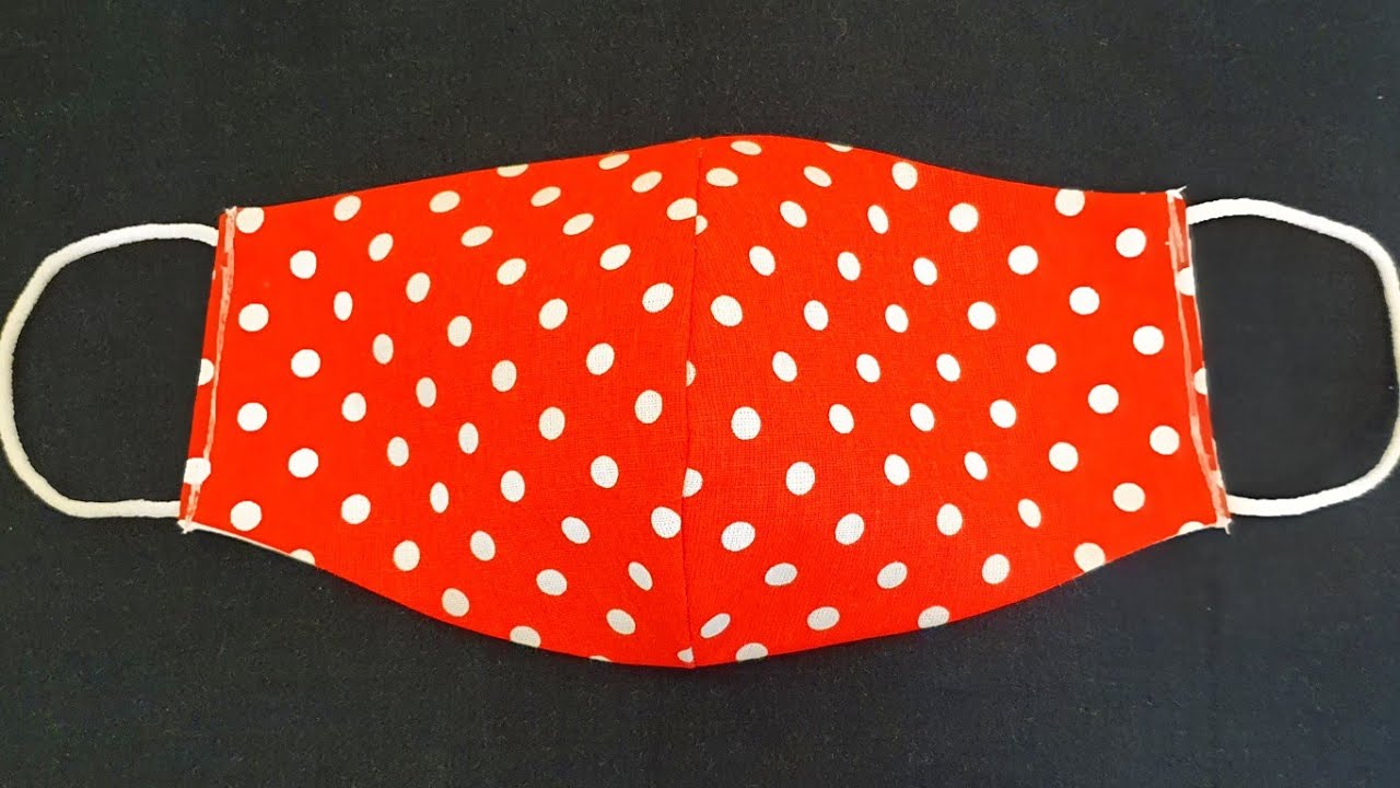 DIY Polka Dot face mask | How to sew face mask - YouTube
