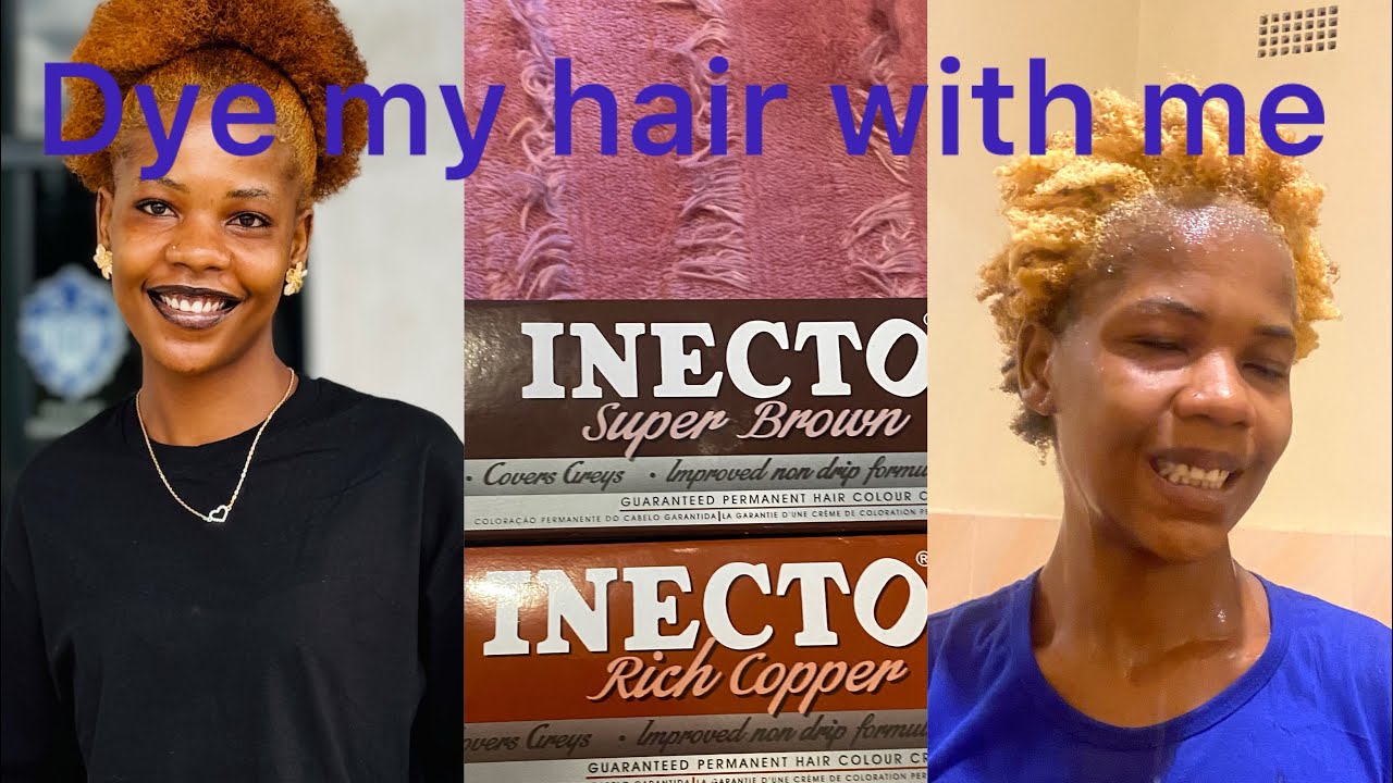 Dye my hair with me ft Inecto :Zimbabwean YouTuber - YouTube