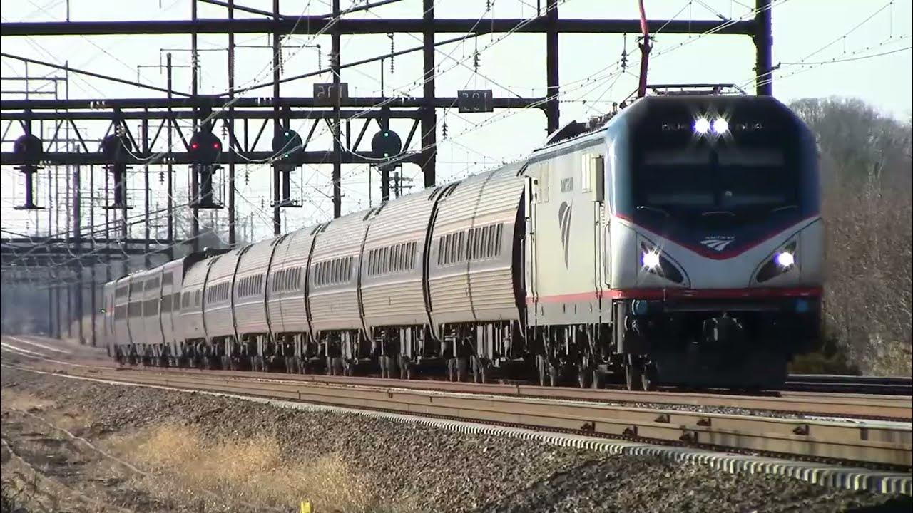 20181223 December 23 2018 Amtrak Northeast Corridor NEC Eddington Station SEPTA Silverliner V IV ...