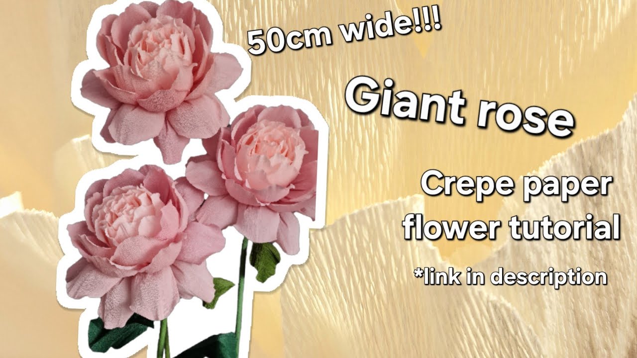 Large crepe paper roses | Tutorial in description | DIY How to make ...