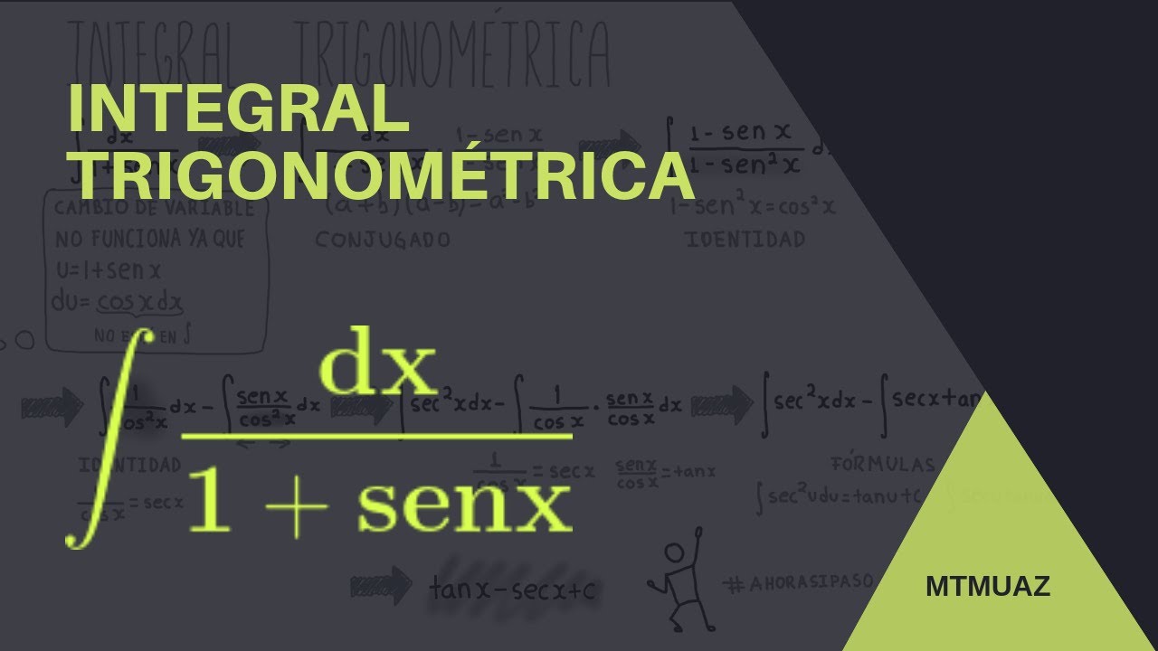 Integral Trigonométrica Conjugado 1+sen x - YouTube