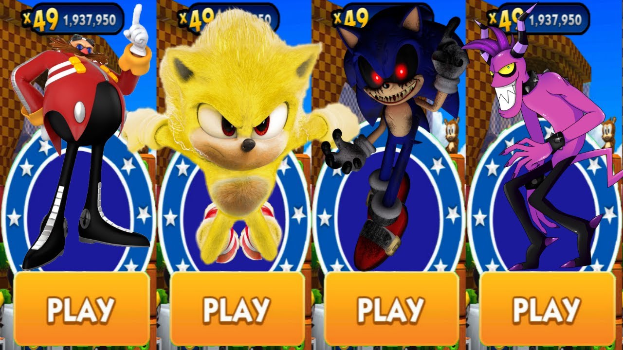 Sonic Dash - Movie Super Sonic vs Sonic.EXE vs All Bosses Eggman Zazz ...