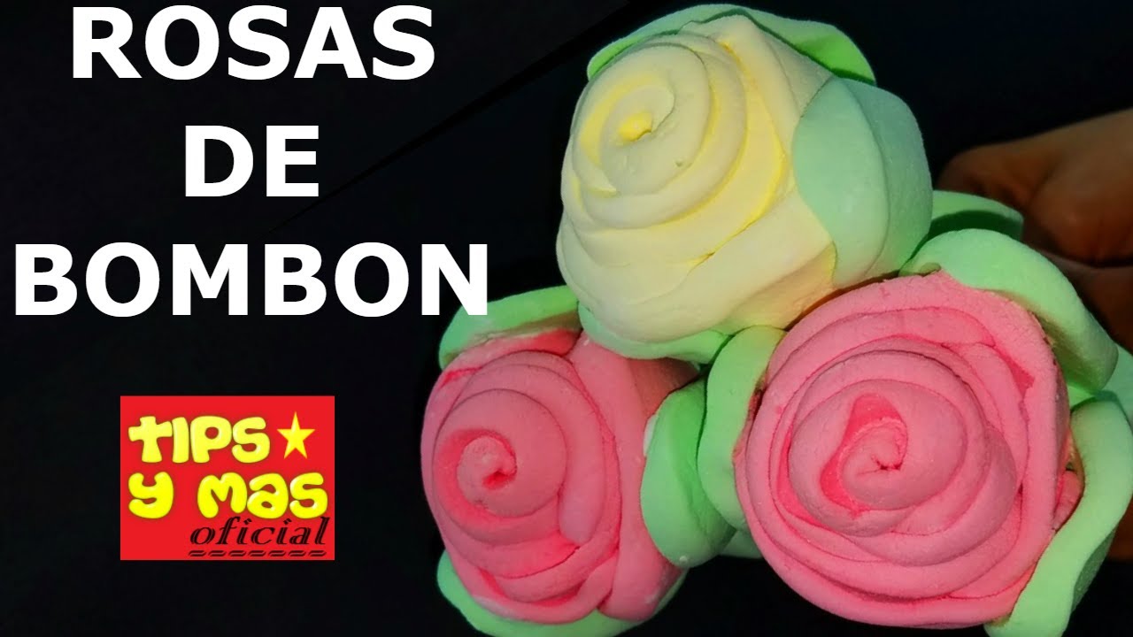 ¡ROSAS DE BOMBÓN PARA SAN VALENTÍN; brochetas de bombón fáciles para ...