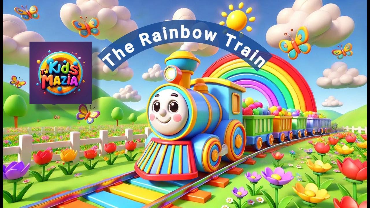The Rainbow Train | Rainbow Train | Nursery Rhymes | Kids poems - YouTube
