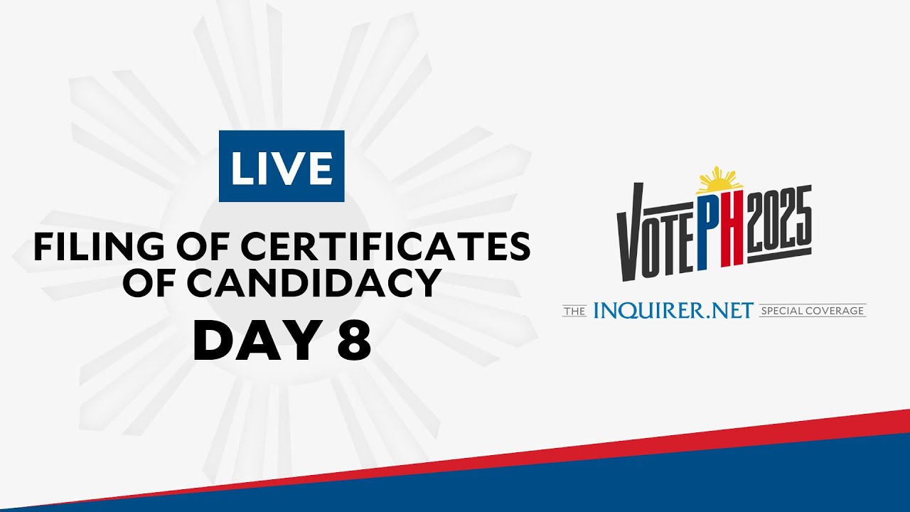 LIVE: COC filing for 2025 elections - Oct 8 | VotePH - YouTube