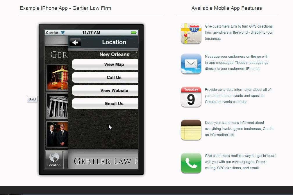 AdzVillage Mobile Apps-Gertler Law Firm example from Sean Samuel App ...