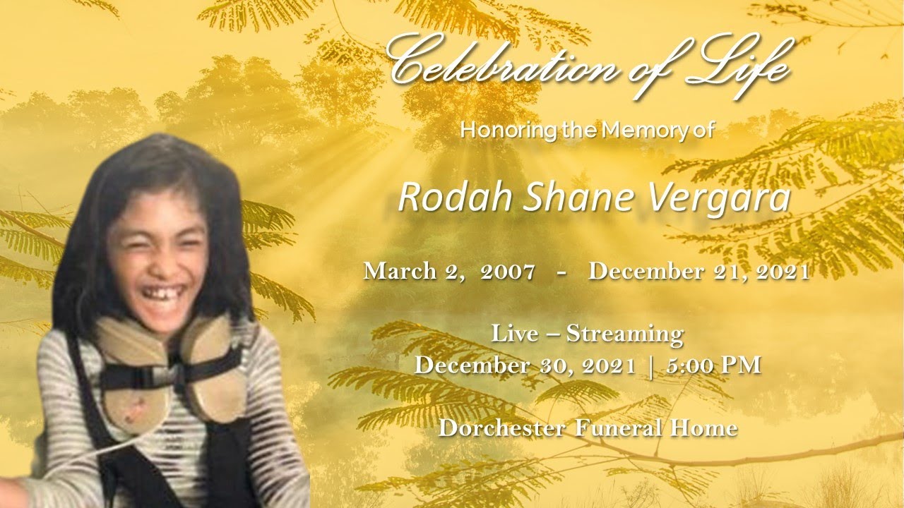 Celebration of the Life of Rodah Shane Vergara - YouTube