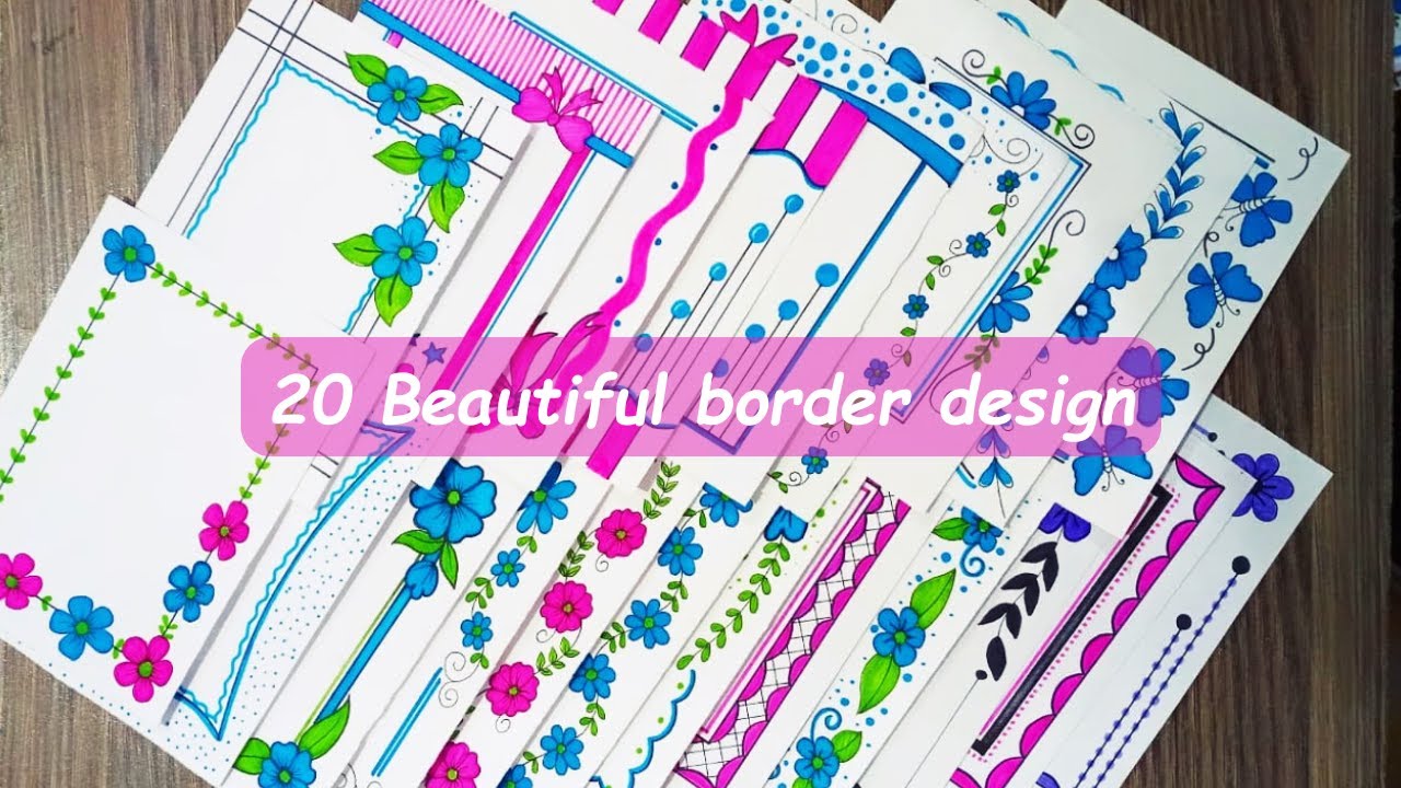 Draw 20 Simple Border Designs | Easy Border Designs For Project Work ...