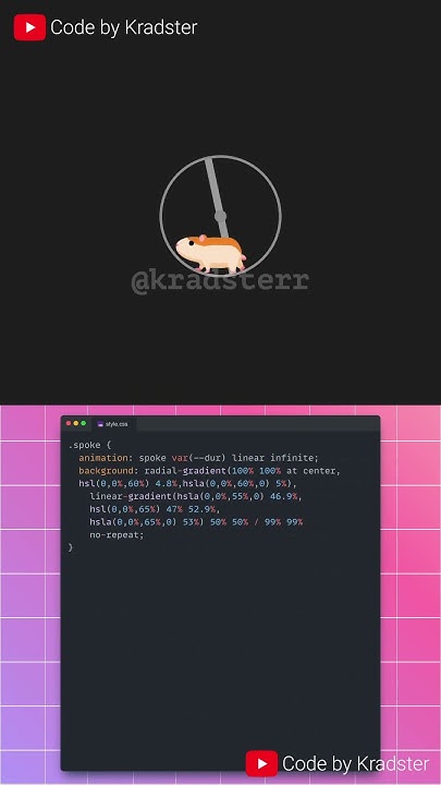 Adorable Hamster Running in a Wheel! 🐹 | Pure CSS Animation - YouTube