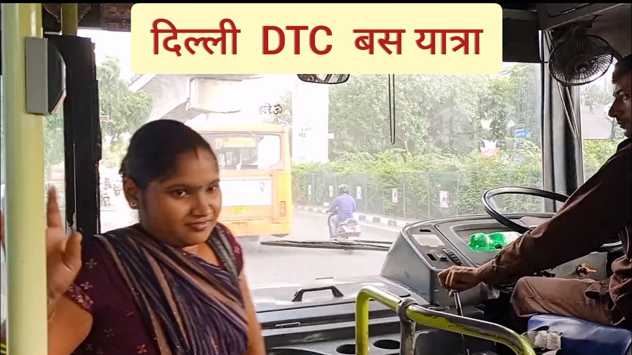Skilled bus driver l DTC Delhi Bus driving l Delhi Roads l Vashist park ...