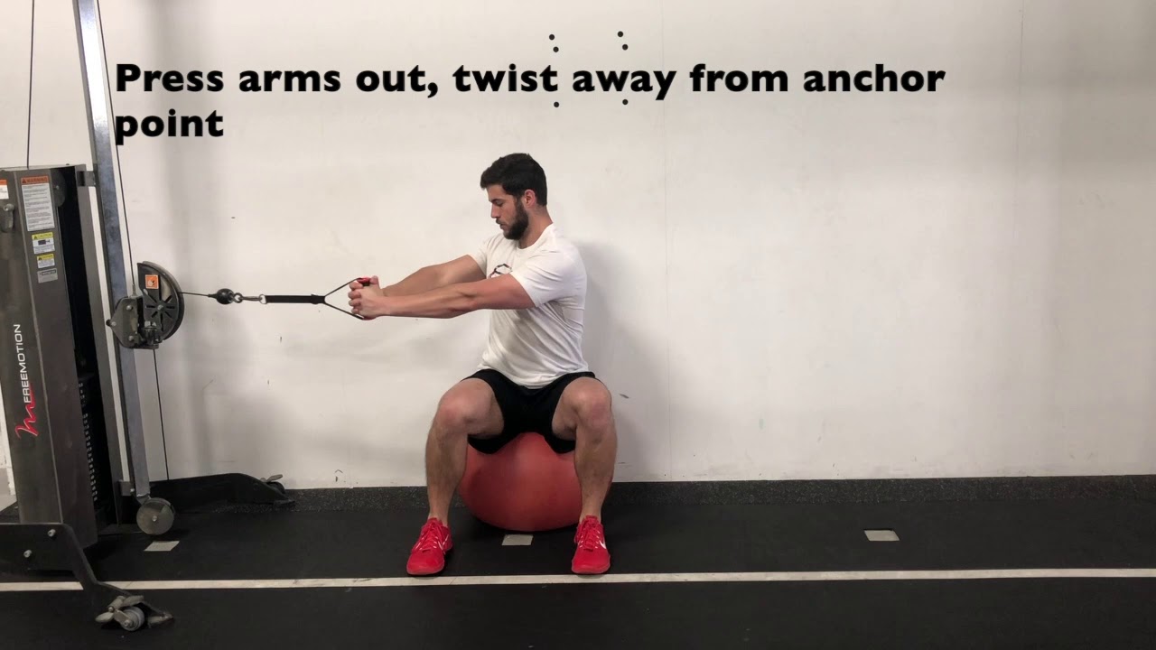 Cable Chop - Seated Horizontal - YouTube