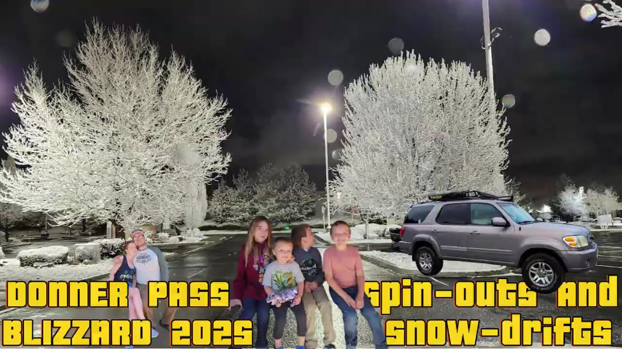 Driving through a Blizzard Spring break!! HD Donner Pass to Reno 2025 ...