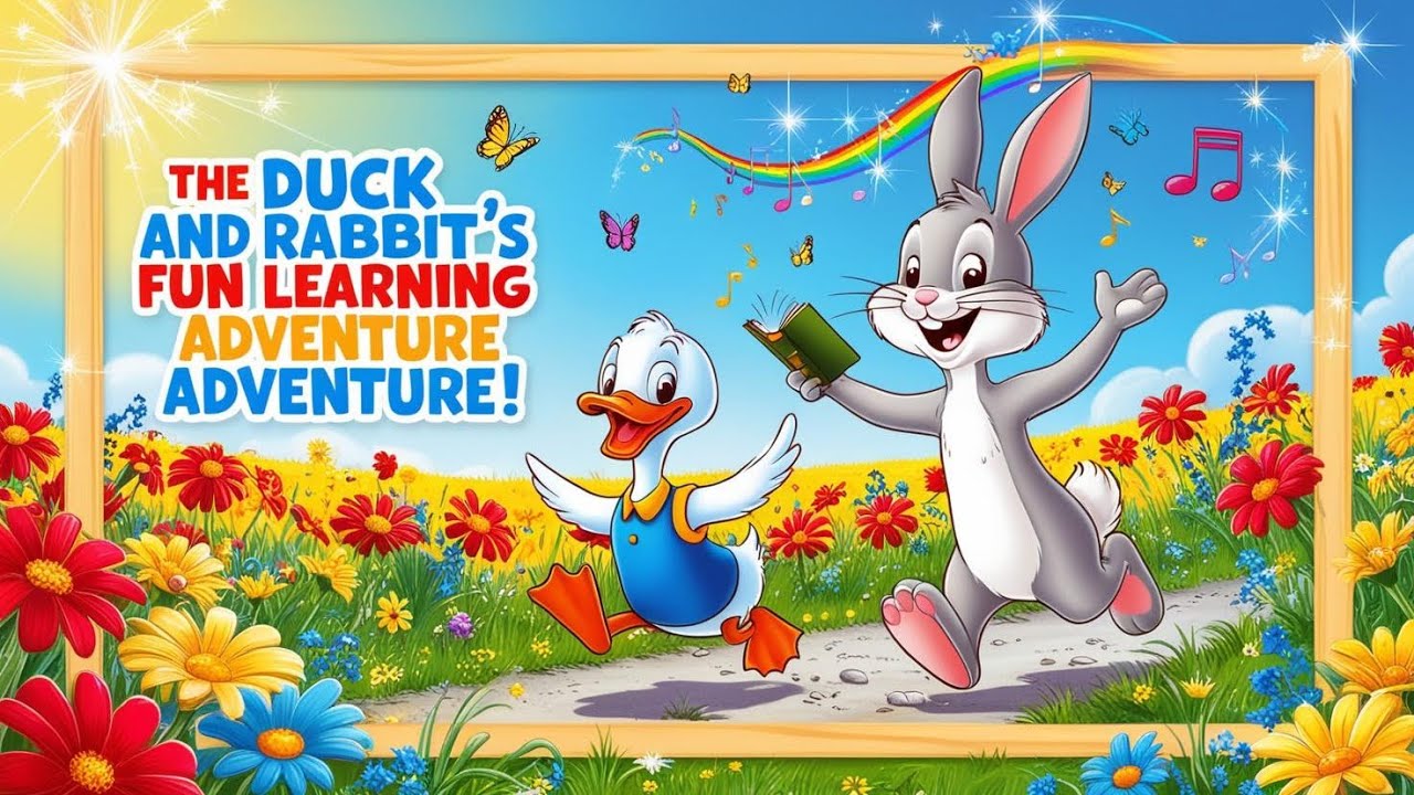 "🐰🦆 The Duck and Rabbit's Fun Learning Adventure! | Kids Stories for ...