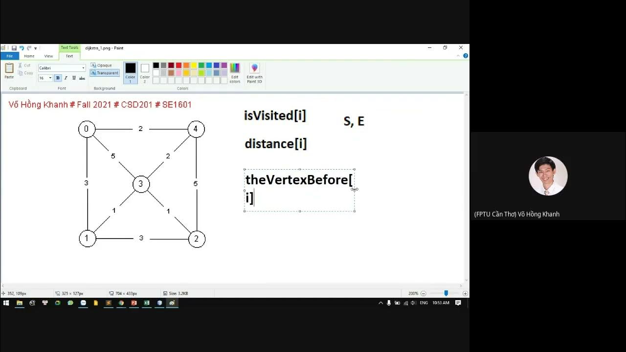 CSD201 graph 5 Dijkstra v1 - YouTube