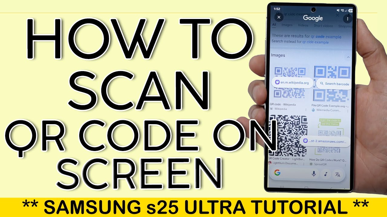 How to Scan QR Code on a Website Your Viewing from Your Samsung S25 ...