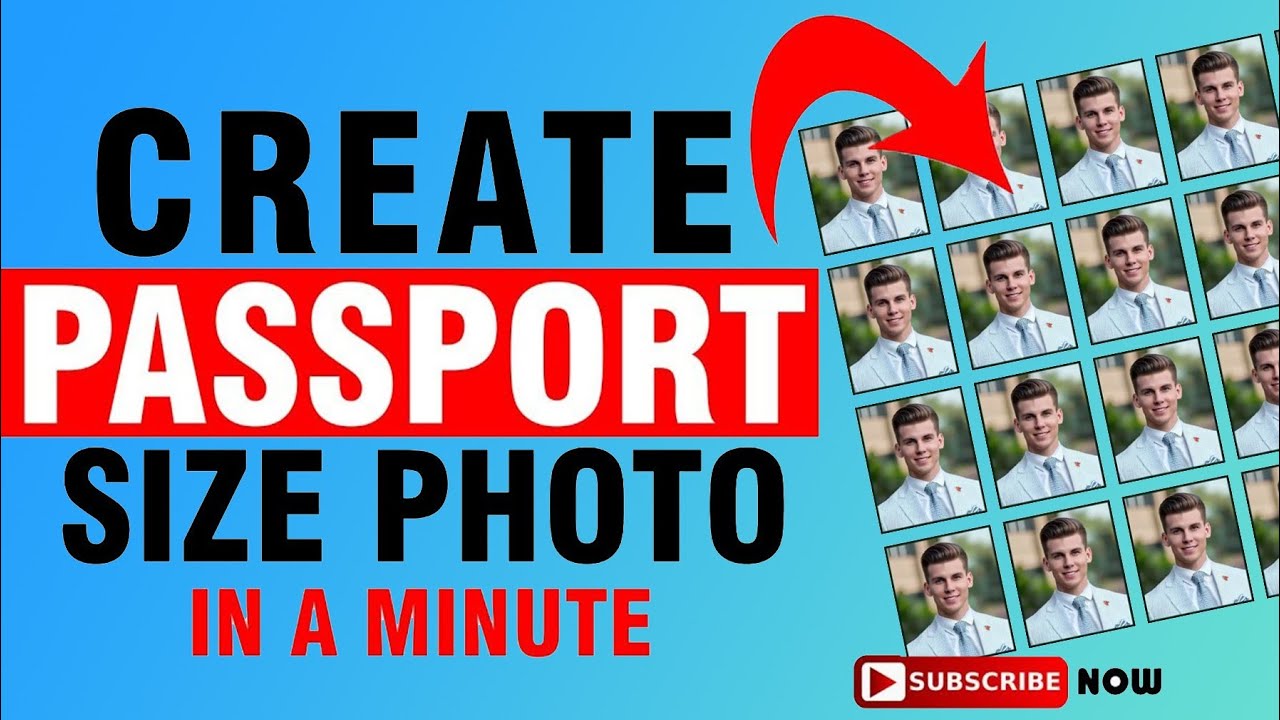 How to Create a Passport Size photo in Photoshop cc Passport size photo ...