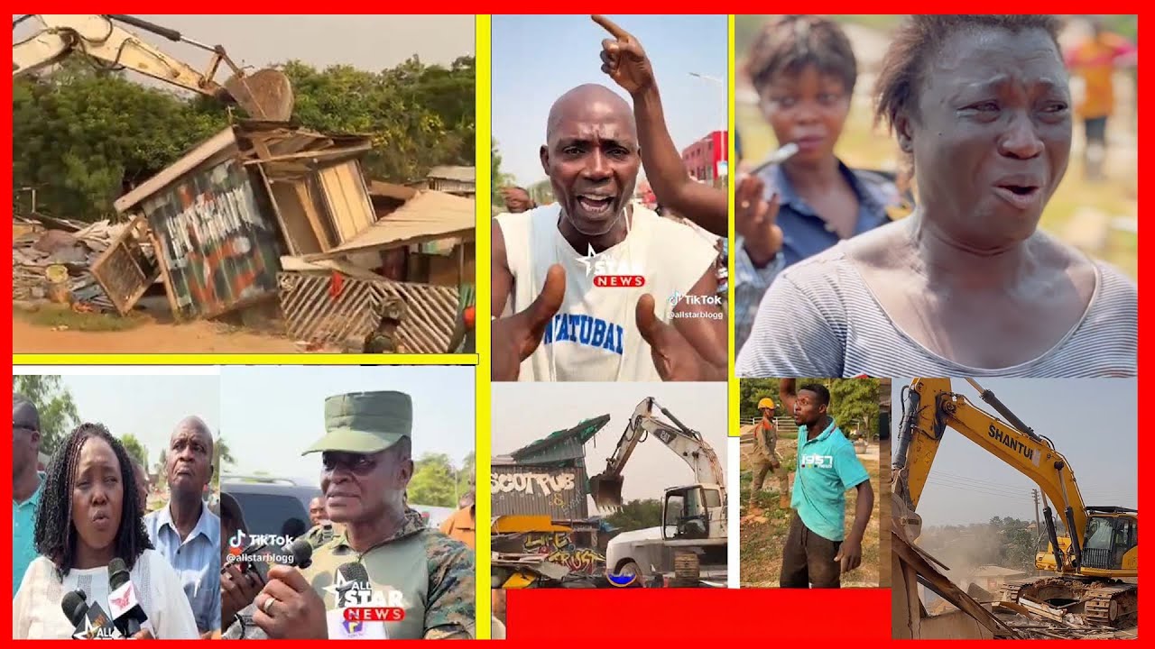 😱 Watch the Massive Demolition of Buildings in Ghana as the Big Push ...
