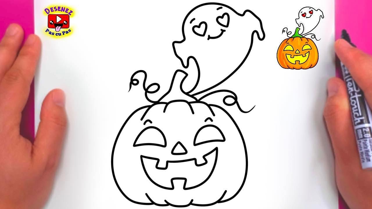Cum DESENEZ un DOVLEAC de HALLOWEEN si o FANTOMA 🎃👻 HOW TO DRAW a CUTE ...