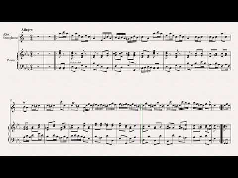 Bach, Badinerie, Saxophone acompaniament