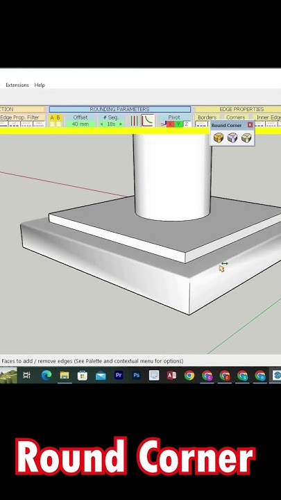 Round Corner Plugin Sketchup - YouTube