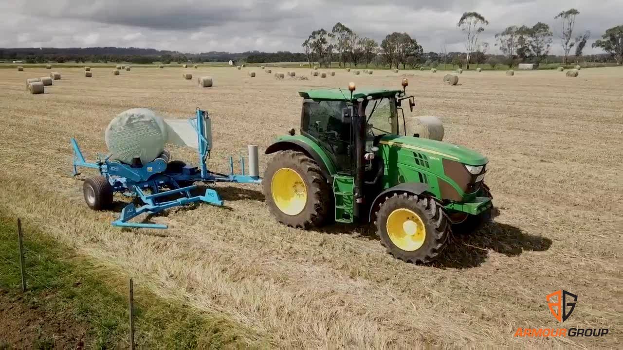 EM Machinery Scorpio Bale Wrapper - YouTube