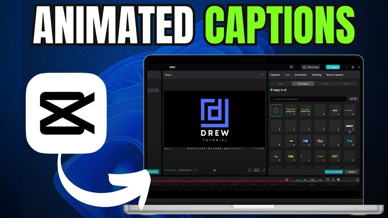 How To Make Animated Captions In CapCut PC - YouTube