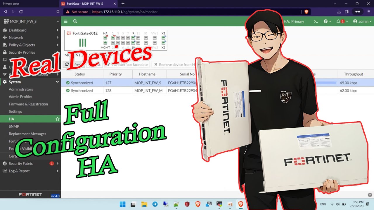 FortiGate HA and Full Its Configuration with Real Devices .. ! - YouTube