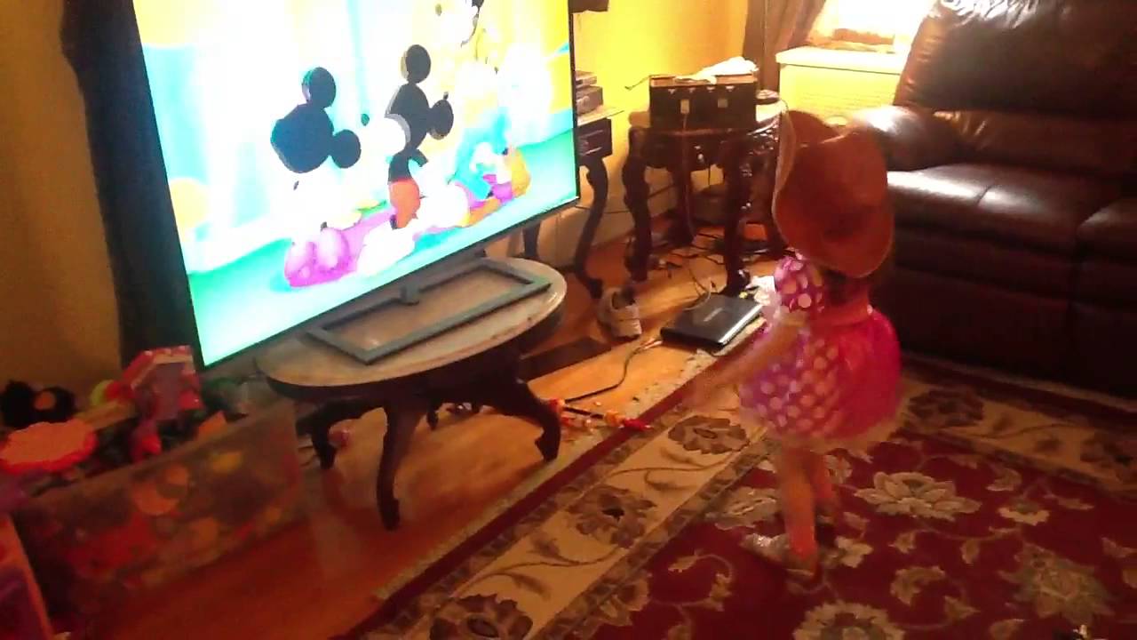 Angelina sings and dances Mickey Mouse Part 3 - YouTube