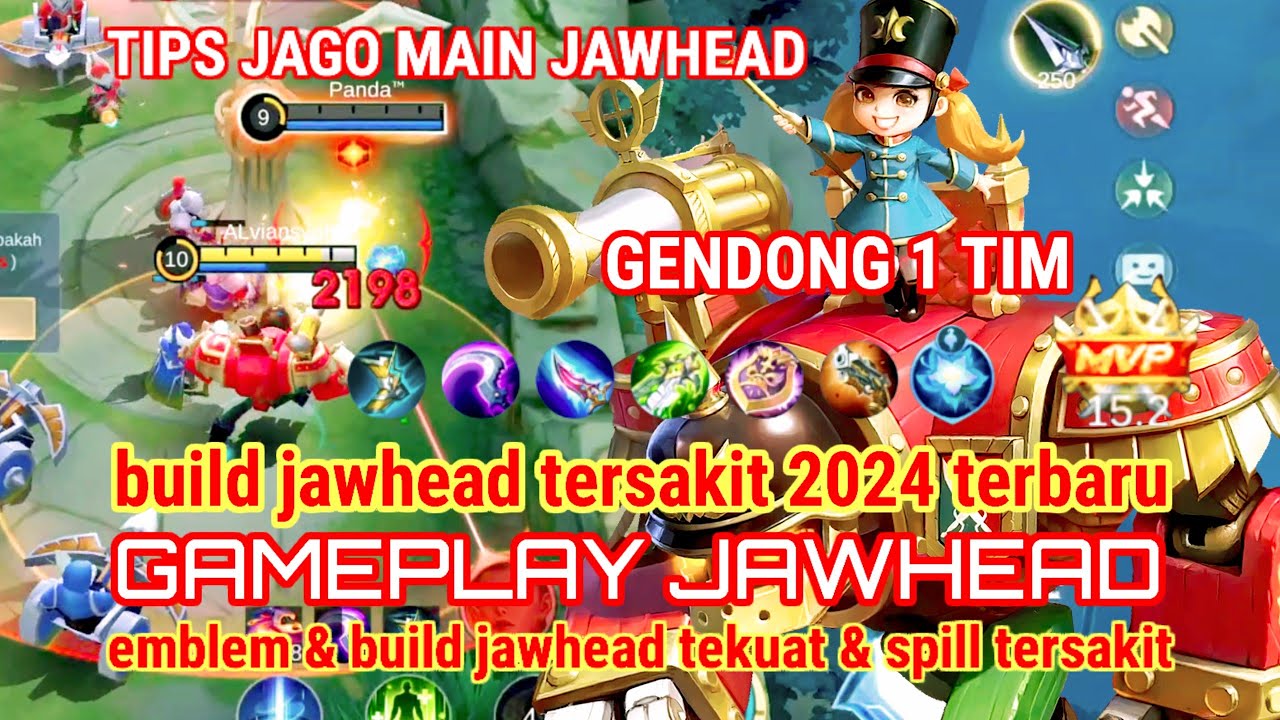 BUILD JAWHEAD TERSAKIT FULL DAMAGE 2024📍EMBLEM & BUILD JAWHEAD PALING ...