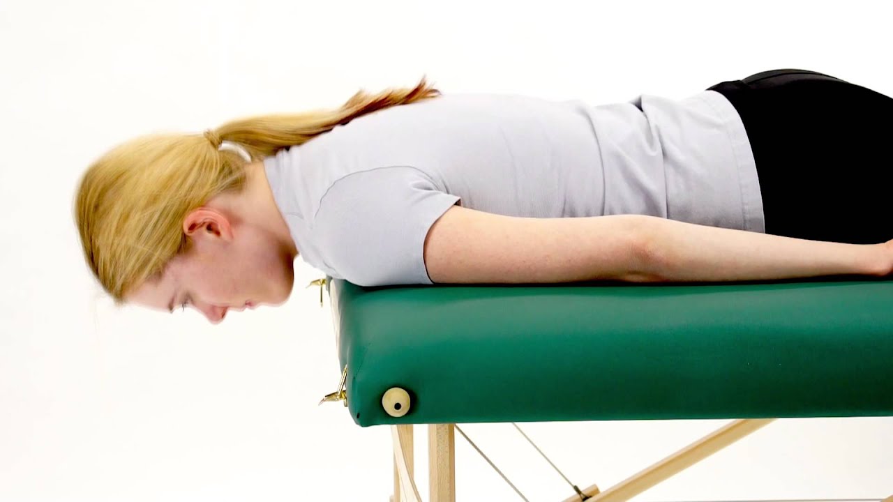 PRONE CHIN TUCK -hep2go - YouTube
