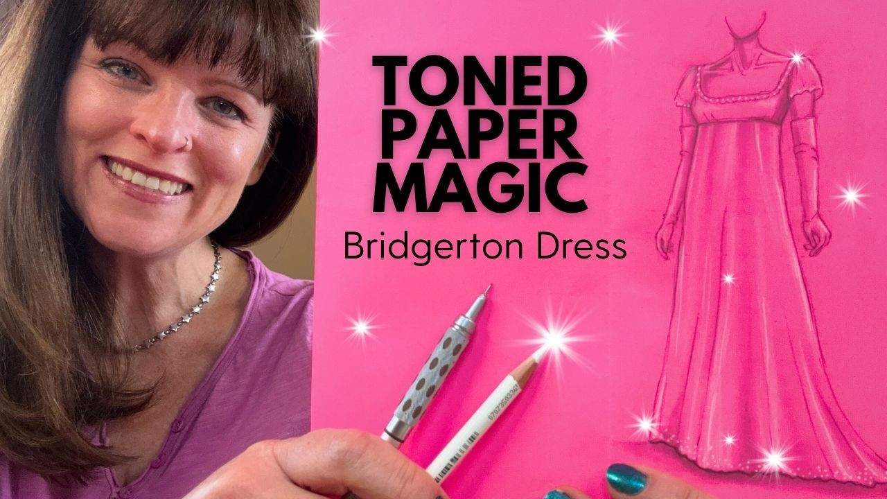 Toned Paper Drawing for Beginners Regency Dress Step-by-Step | Weekly ...