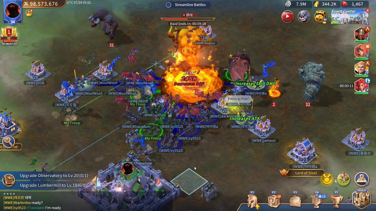 Dragon Siege: Kingdom Conquest:kingdom raid level 2 ifrit - YouTube