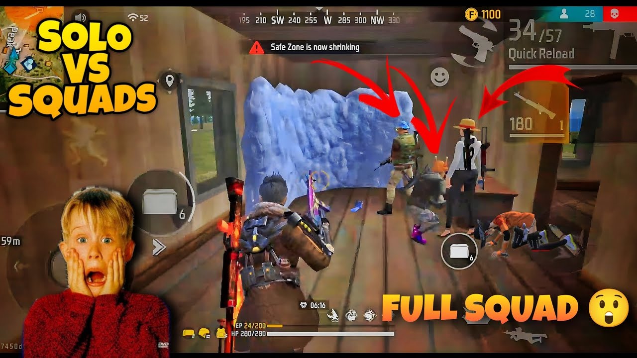 SOLO vs squad in ranked match Full squad 😱🤯#freefire#gaming#trending # ...