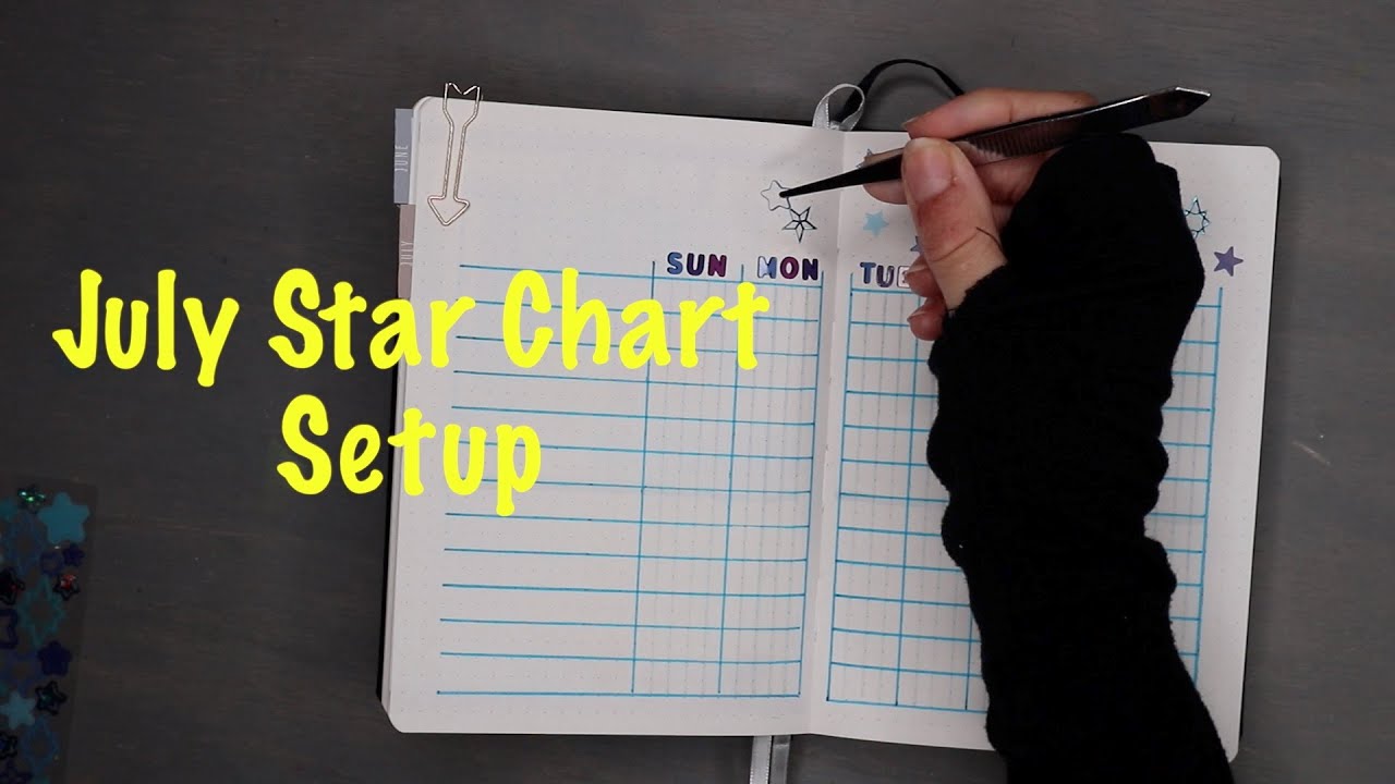 Star Chart Bullet Journal July 2023 - YouTube