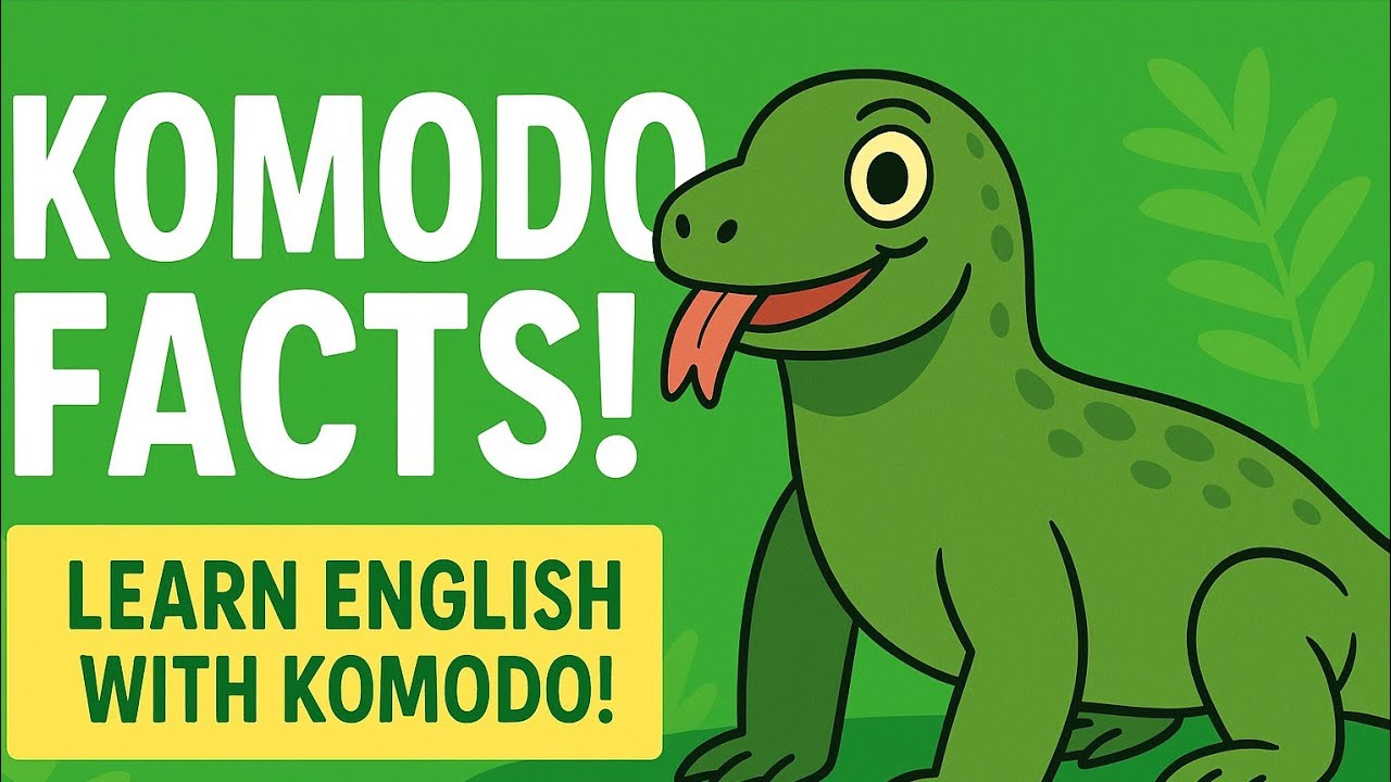 Komodo Dragon for Kids | Fun Facts in English | Learn About Animals ...