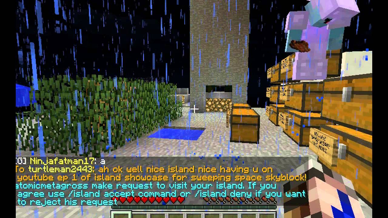 Sweeping Skyblock Ep 1 special guest! - YouTube