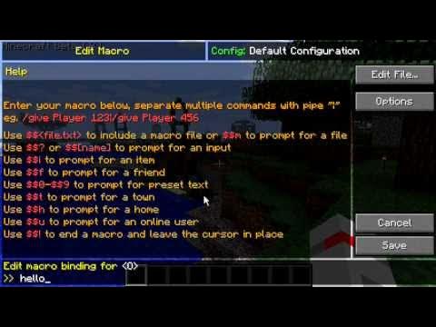 Minecraft Macro / Keybind Mod v0.5 - YouTube